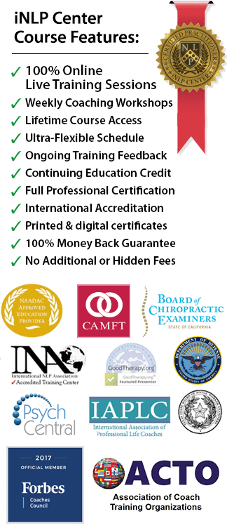 iNLP Center | Accredited Online NLP Training | Unlimited Trainer Support